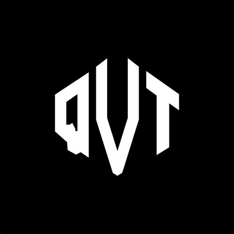 Design De Logotipo De Letra Qvt Forma De Pol Gono Qvt Pol Gono E