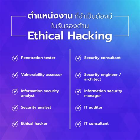 การมีใบรับรองและประสบการณ์ในด้าน Ethical Hacking กำลังเป็นที่ต้องการอย่างสูงภายในบริษัทเทคโนโลยี