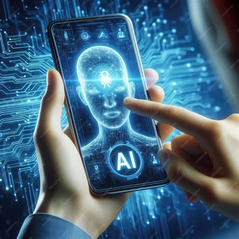 Premium Photo Artificial Intelligence On Mobile With Generative Ai