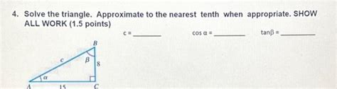 solved 4 solve the triangle approximate to the nearest