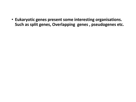 Second Genetic Code Overlapping And Split Genes Pptx