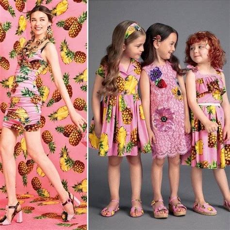 Dolce And Gabbana Girls Mini Me Tropical City Pineapple Collection