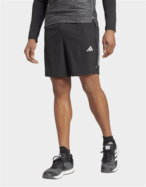 Black Adidas Gym Training 3 Stripes Woven Shorts Jd Sports Uk