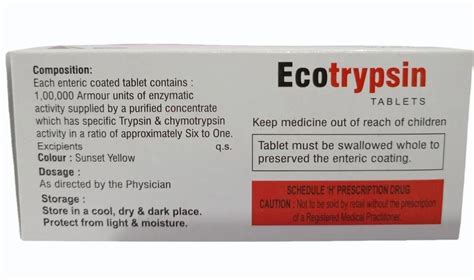 Trypsin Chymotrypsin Tablet 100000 Au At ₹ 1500 Box Chymocip Tablet
