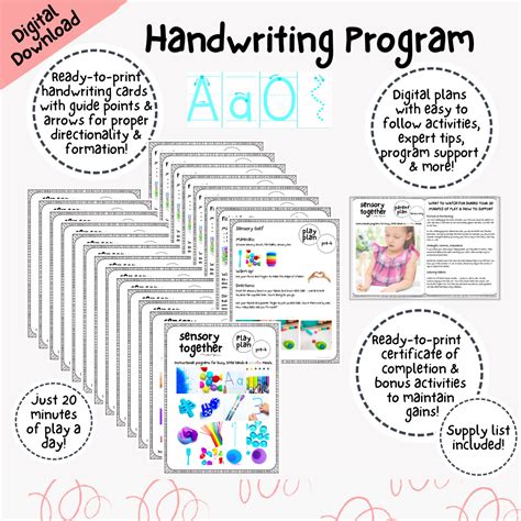 Handwriting Program Digital Download Sensory Together
