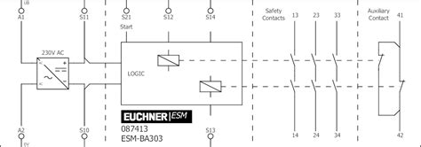 esm ba303 basic device esm ba3 3 safety contacts 1 auxiliary