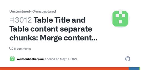 Table Title And Table Content Separate Chunks Merge Contents Of Parent
