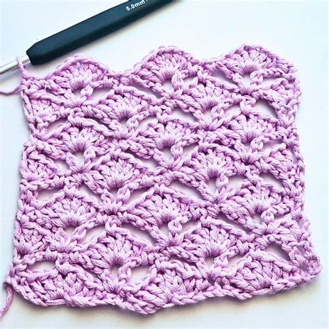 Fantail Shell Crochet Stitch Tutorial Fosbas Designs