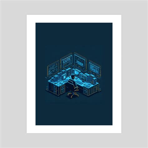 Cyber Security Soc Pixel Art Style Graphic An Art Print By Angeka