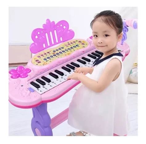 Teclado Electrónico Piano Para Niños Musical Con Micrófono Cuotas sin interés