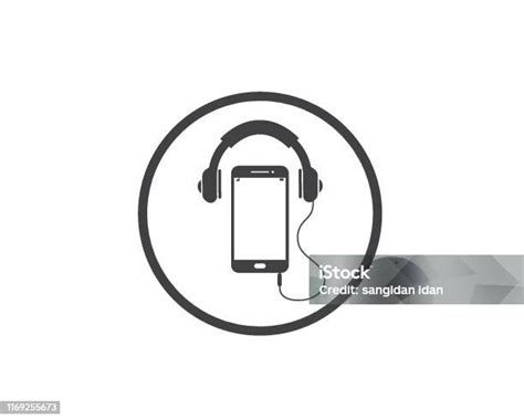 이어폰 아이콘 일러스트 벡터와 스마트 폰에서 음악을 재생 Mp3 플레이어에 대한 스톡 벡터 아트 및 기타 이미지 Mp3