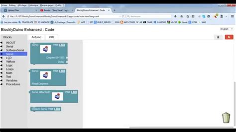 demo of blocklyduino enhanced 0 2 youtube