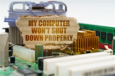 On The Computer Motherboard There Is A Cardboard With The Inscription