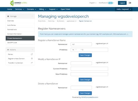 switch epp domain registration whmcs module 25 off