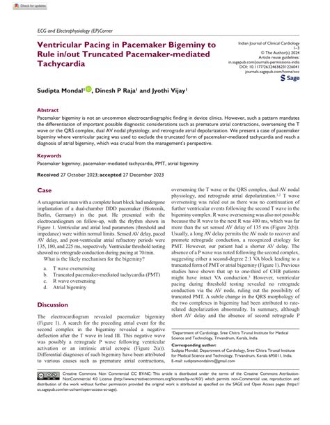 Pdf Ventricular Pacing In Pacemaker Bigeminy To Rule In Out Truncated