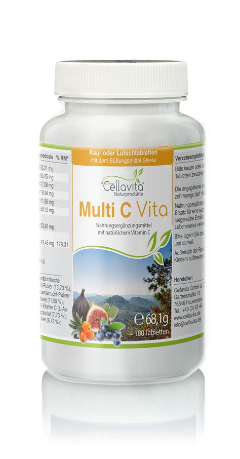 Multi C Vita 180 Tabletten Vitamin C Nahrungsergänzung Cellavita