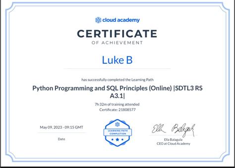 Luke Butler On Linkedin Completed A Course In Python Programming And