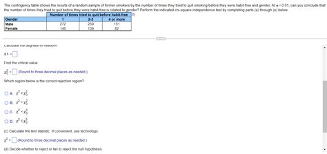 Solved The Contingency Table Shows The Results Of A Random