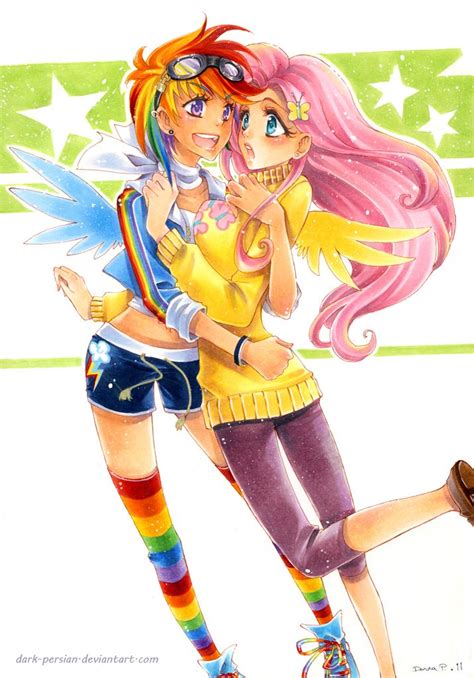 Mlp Human Fluttershy And Rainbow Dash