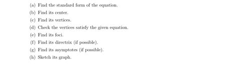 Solved For The Following Conic Section X2 6x Y2 4y 11 0