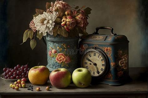 Nostalgic Antique Vintage Still Life With Old Vintage Objects Ai