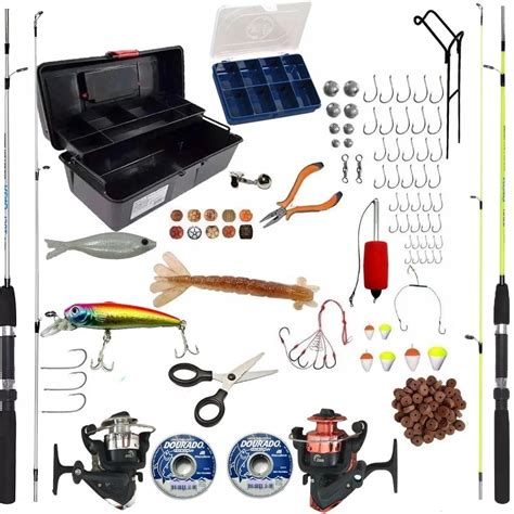 Kit De Pesca Completo Vara Molinete Maleta Isca Mercado Livre