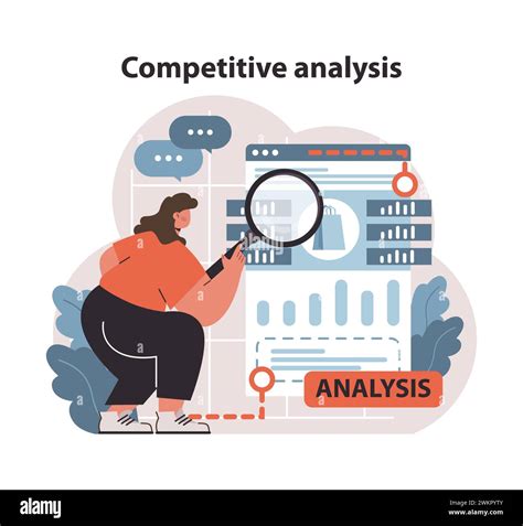 Focused Woman Conducting Competitive Analysis Expert Dives Deep Into