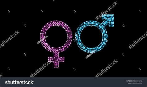 Gender Icon Male Female Sex Symbols Stock Illustration 1569467212