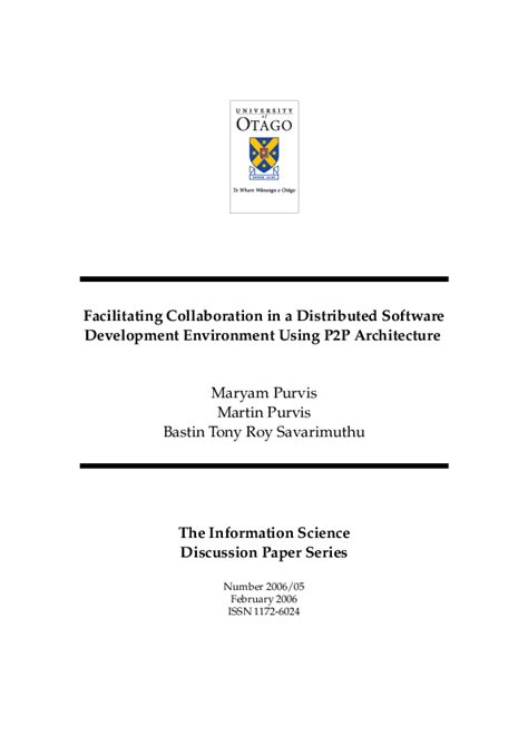pdf facilitating collaboration in a distributed software development