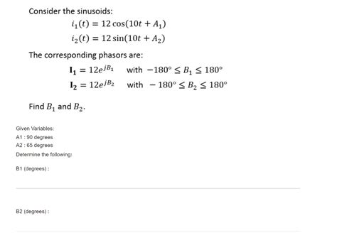 Solved Consider The Sinusoids Chegg