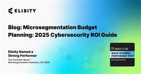 Elisity On Linkedin Budget Cybersecurity Microsegmentation