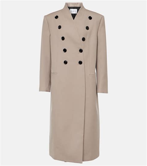 Oversized Wool Coat In Beige Alaia Mytheresa