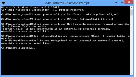 windows powershell in command prompt issue format table is not