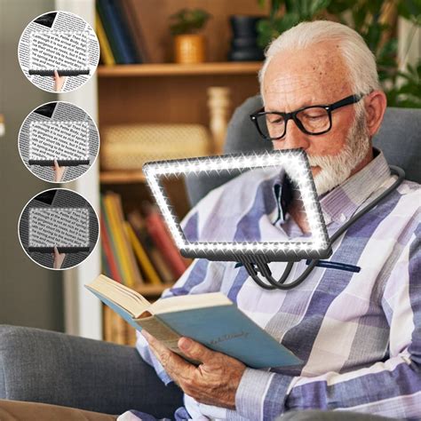 5x Large Hands Free Magnifying Glass With 43 Ultra Bright