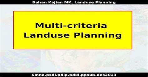 pptx multi criteria landuse planning dokumen tips
