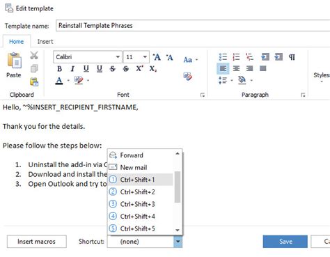 Outlook 2007 Template Shortcut How To Use Templates In Outlook 2016 2013 2007 Template