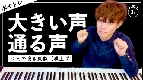 大きい声・通る声を作るために、声を響かせる練習（地声の蝉）【ボイトレ】 Youtube