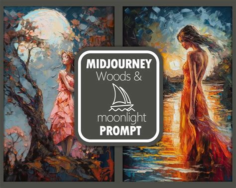 Moonlit Oil Painting Prompt Midjourney Prompt AI Prompt Etsy