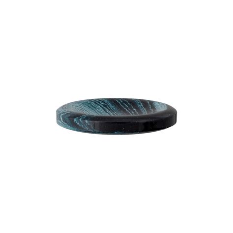 Bouton trous en chanvre et polyester recyclé mm bleu marbré Tissus Hemmers