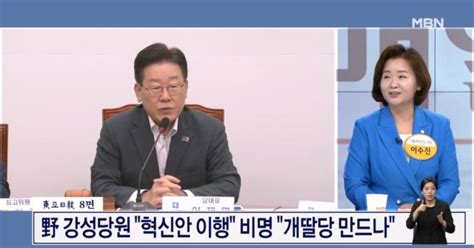 野 강성당원 혁신안 이행 비명 개딸당 만드나