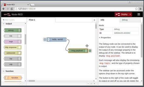 Node Red Hello World Example Opto 22 Developer