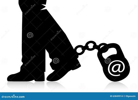 Internet Dependence Stock Vector Illustration Of Figure 63849914