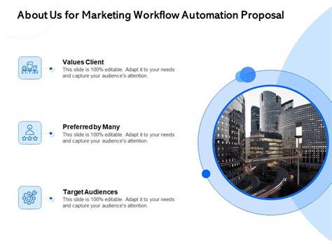About Us For Marketing Workflow Automation Proposal Ppt Powerpoint Presentation File Slide