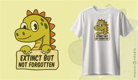 Dinosaur Conservation Message T Shirt Design Vector Download
