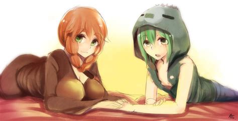 Zombie Villager Yaebi And Villager Minecraft And 1 More Drawn By At2 Danbooru