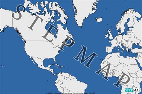StepMap Europa Amerika Landkarte für Welt