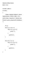 Nested Loop Assignment Printing Patterns In C Course Hero