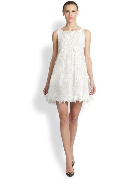 Lyst Nina Ricci Lace Dress In White