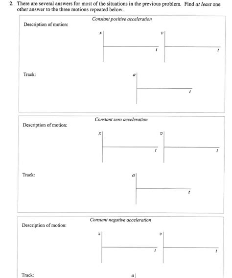 solved constant positive acceleration description of motion