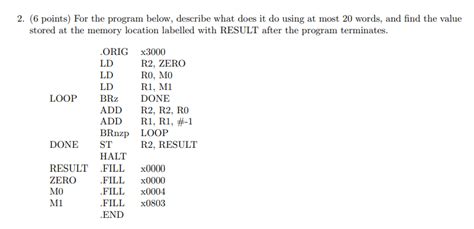 Solved Using The Assembly Language Above Explain What Is